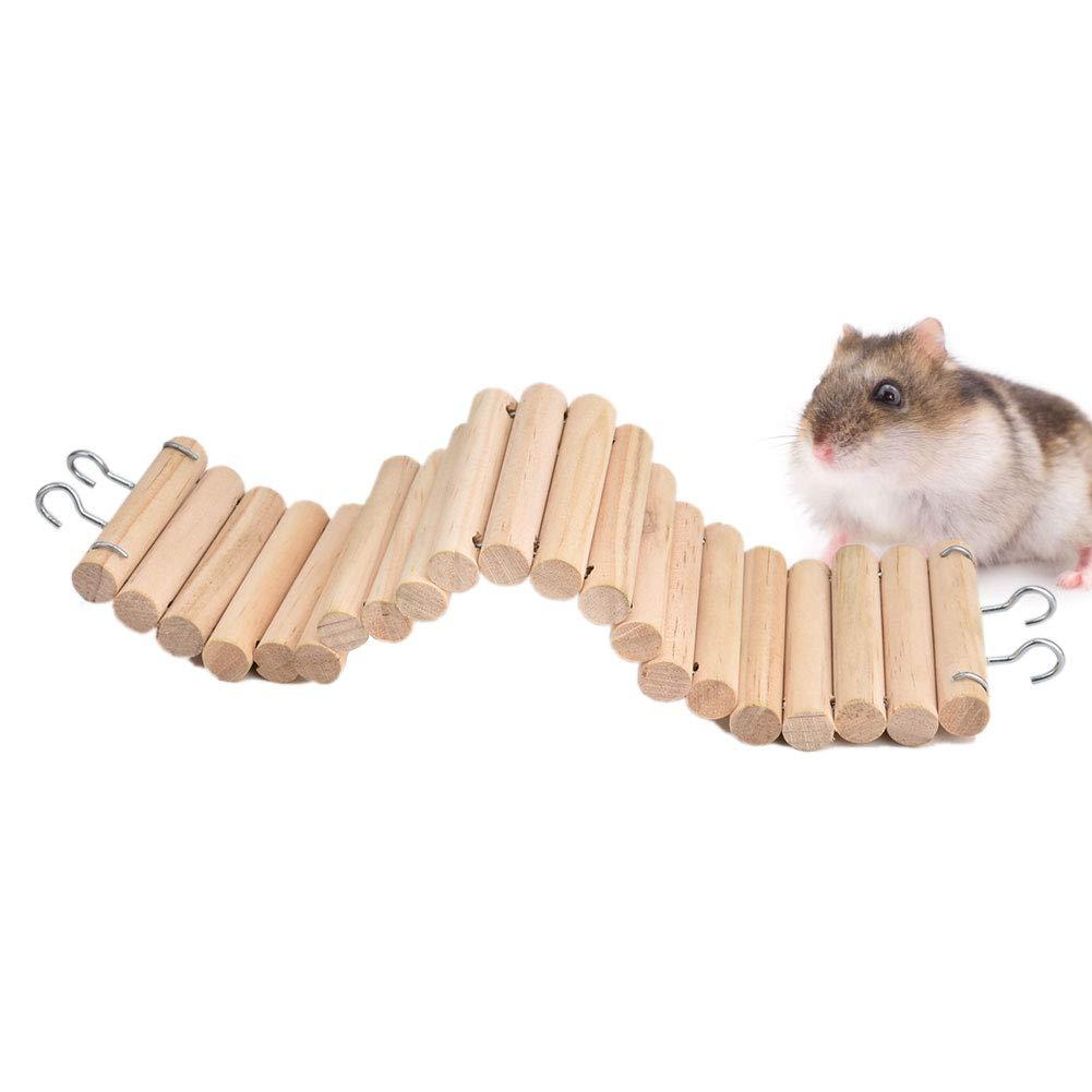 Wooden Hamster Ladder - Pet Suspension Bridge for Climbing and Swinging ...