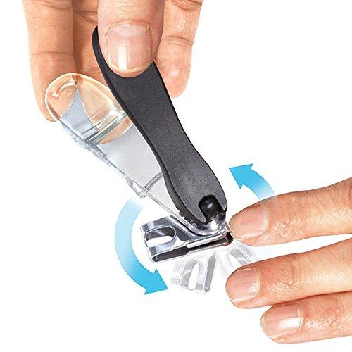 360 Degree Rotary Stainless Steel Nail Clipper - EZ Grip Fingernail ...