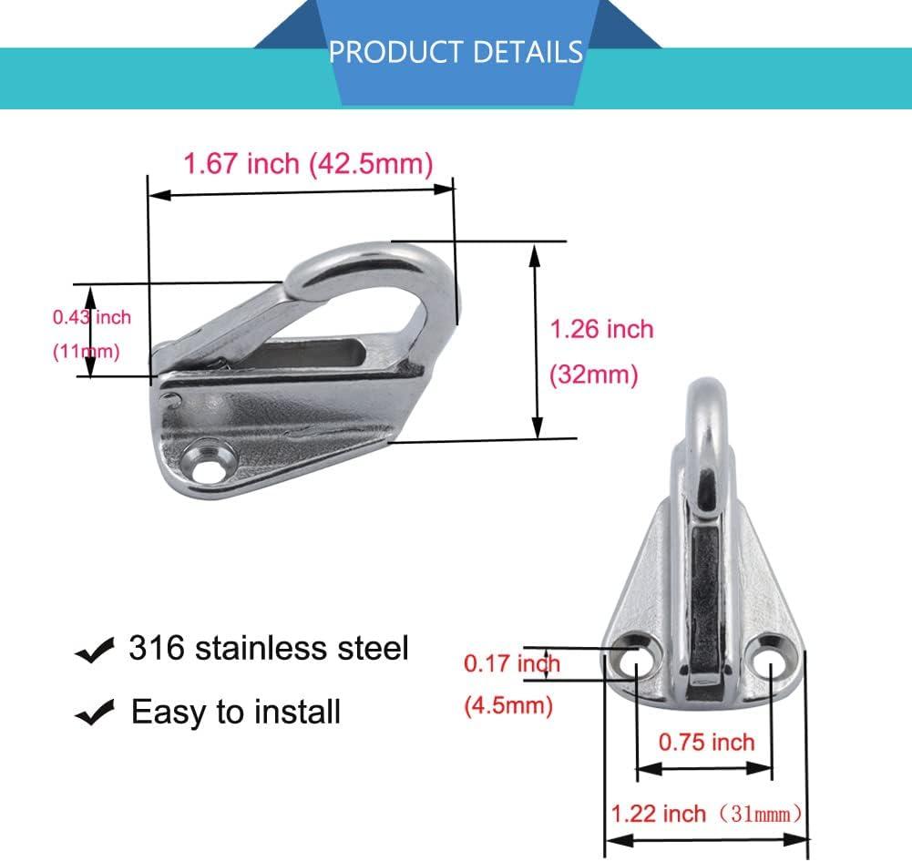 YWZHENYU Boat Fender Hooks 316 Stainless Steel Spring Snap Hooks Coat ...