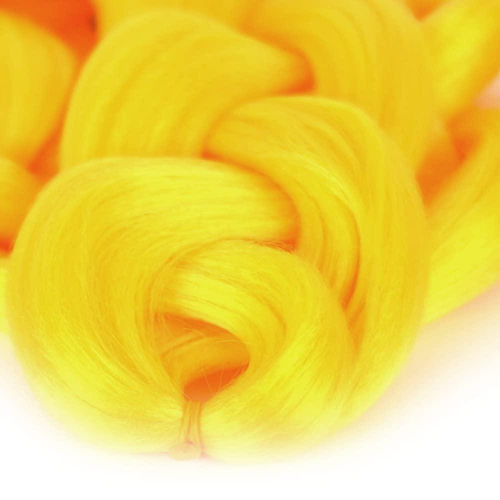 Premium 2m Long Mybraids Sun Yellow Braid Hair Extensions for Rasta ...