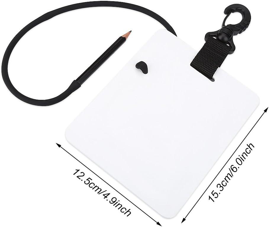 Asixx Dive Tablet - Underwater Writing Slate Board with Swivel Clip and ...
