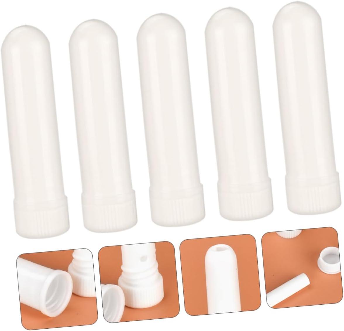 Hemoton 5pcs Peppermint Essential Oil Nasal Inhaler Tubes - White ...