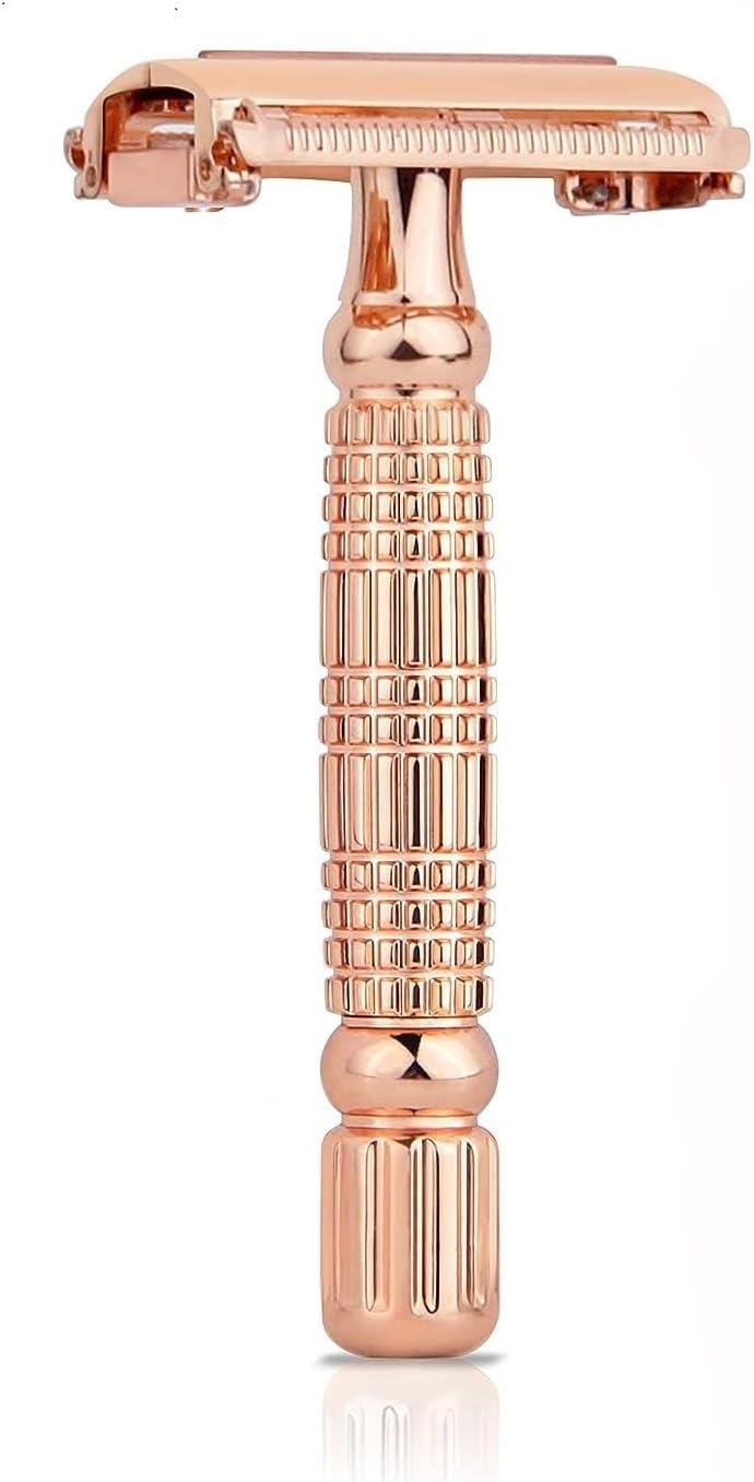 Kanzy Butterfly Rose Gold Safety Razor for Women & Men - Double Edge ...