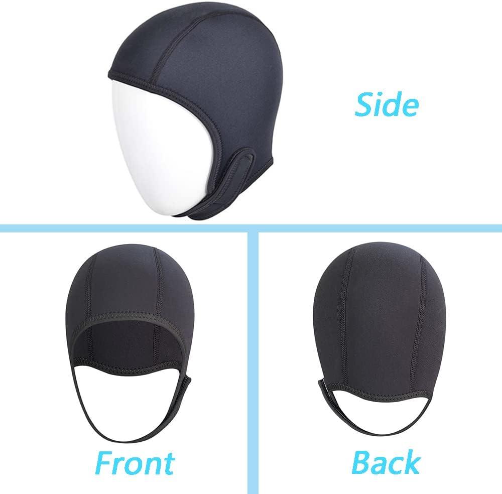 2.5mm Neoprene Dive Cap with Chin Strap | Thermal Wetsuit Hood for ...