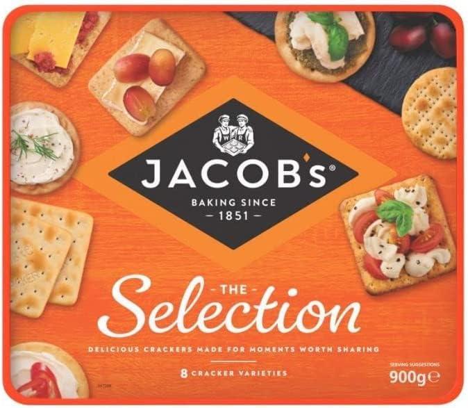 Jacob's Biscuits for Cheese Tub Crackers 900g 8 Different Selection of Delicious Crackers Family ...