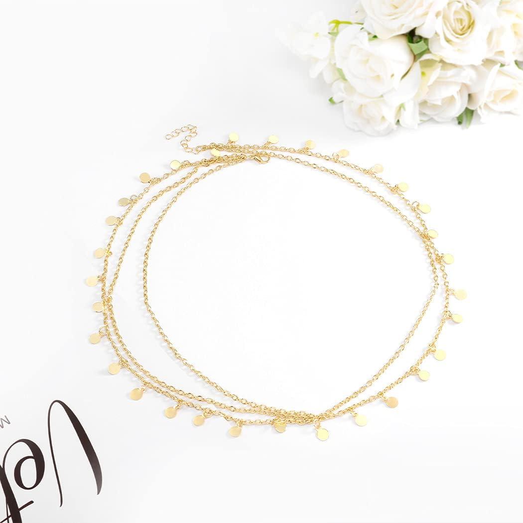 Brinie Boho Gold Hair Chain with Small Coins - Wedding & Festival Head ...