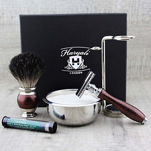 Complete 5-Piece Wet Shaving Set: Pure Roof Hair Brush Razor Plane ...