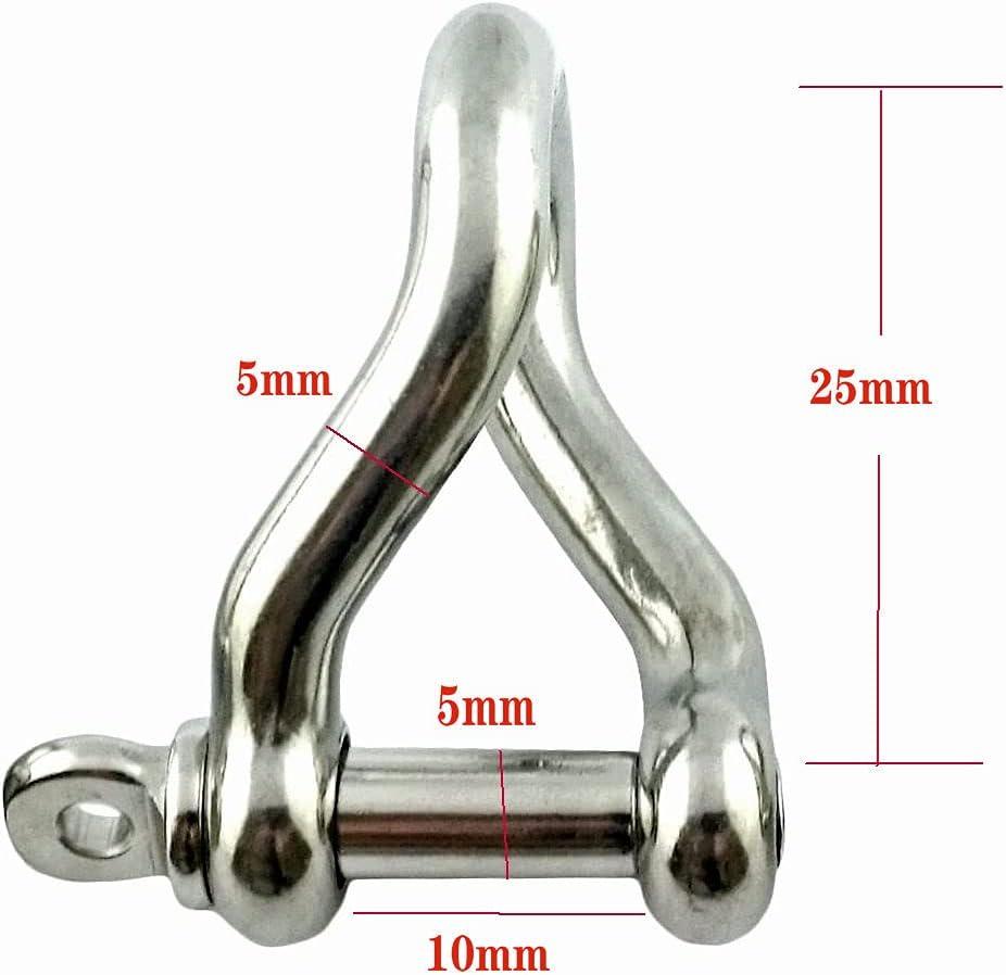 Stainless Steel 316 Mini Twist Shackle - 3/16 (5mm) - 4 Pcs | Marine ...