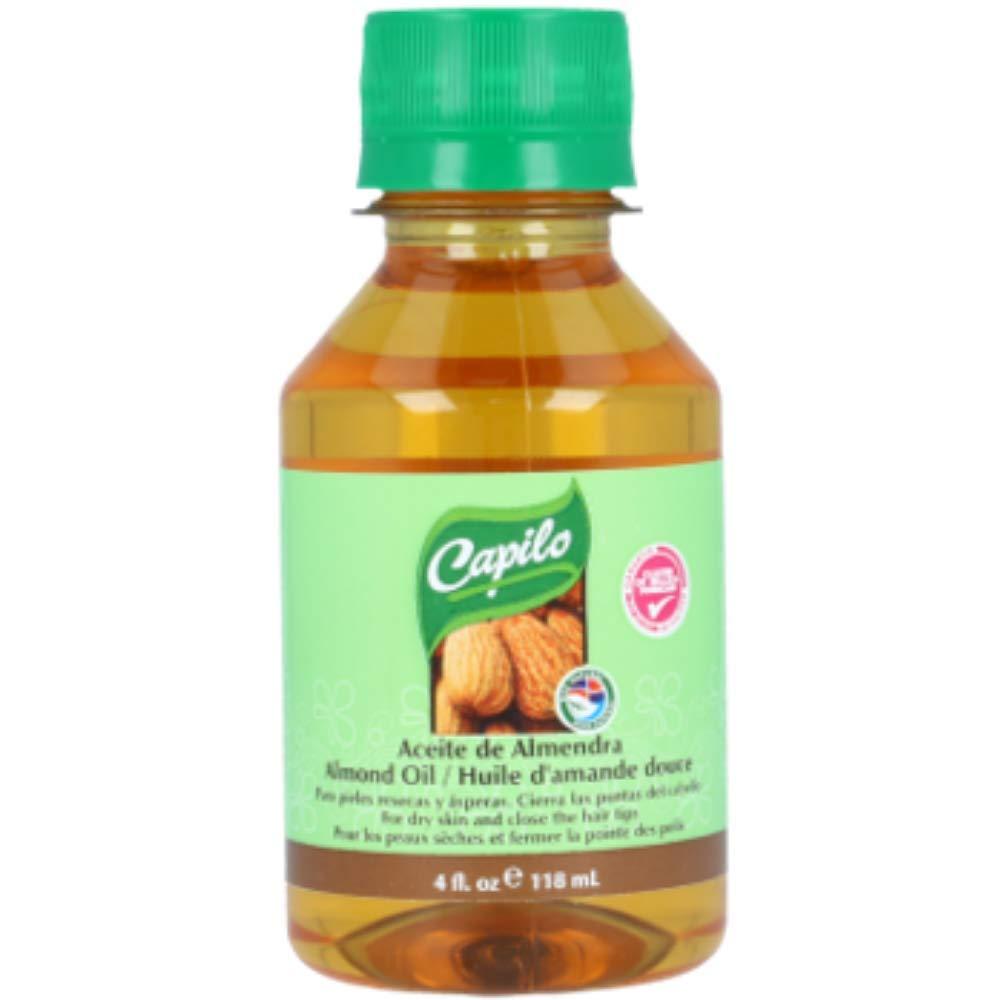 Capilo Almond Oil Hair and Skin Formula - 4oz Bottle - Ideal for Dry ...
