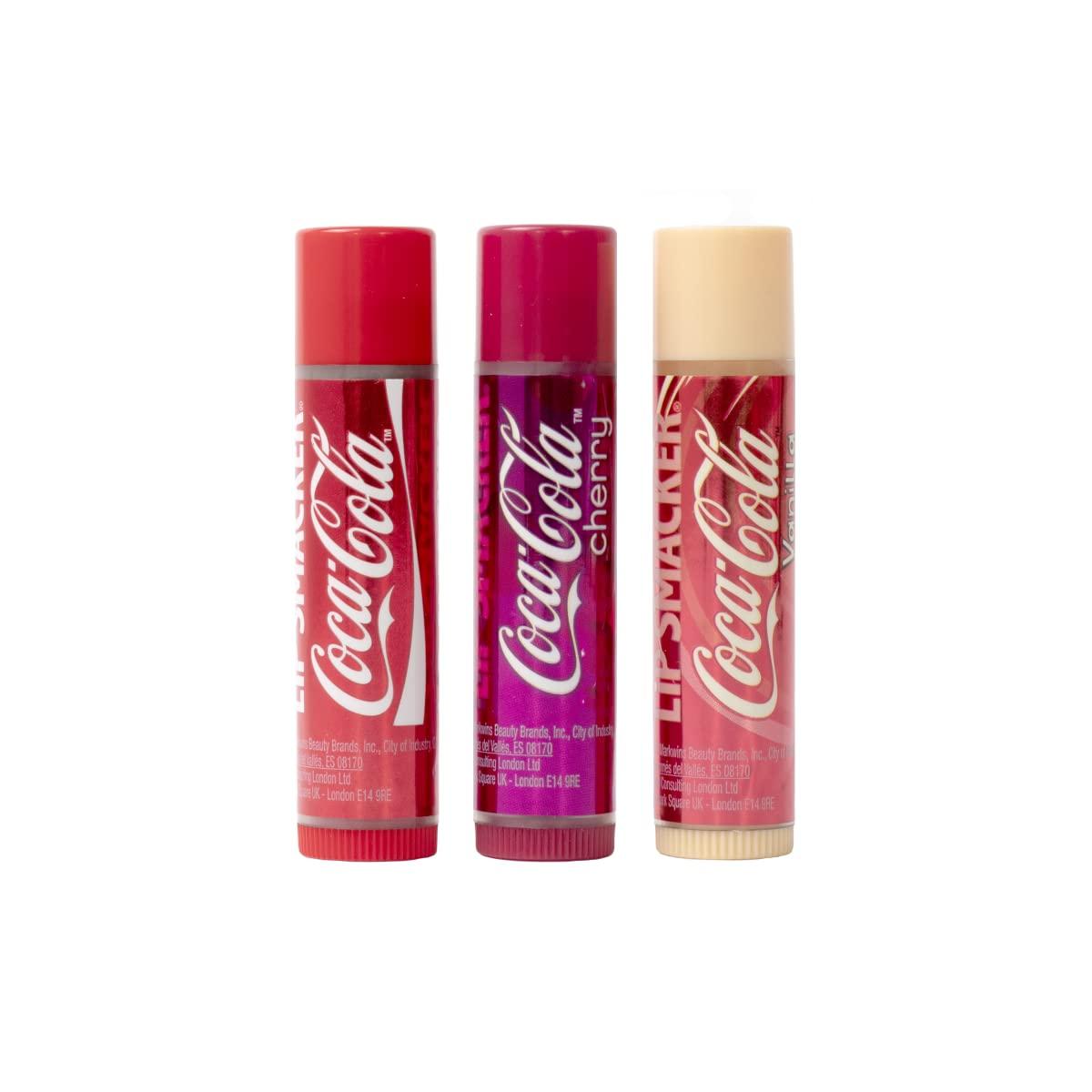 Lip Smacker Coca-Cola Heart Tin Lip Balm Trio - Original, Cherry ...