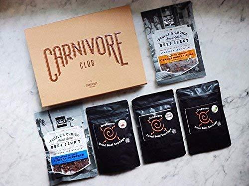 Carnivore Club Beef Jerky Box - Delicious Meat Snack Sampler Gift ...