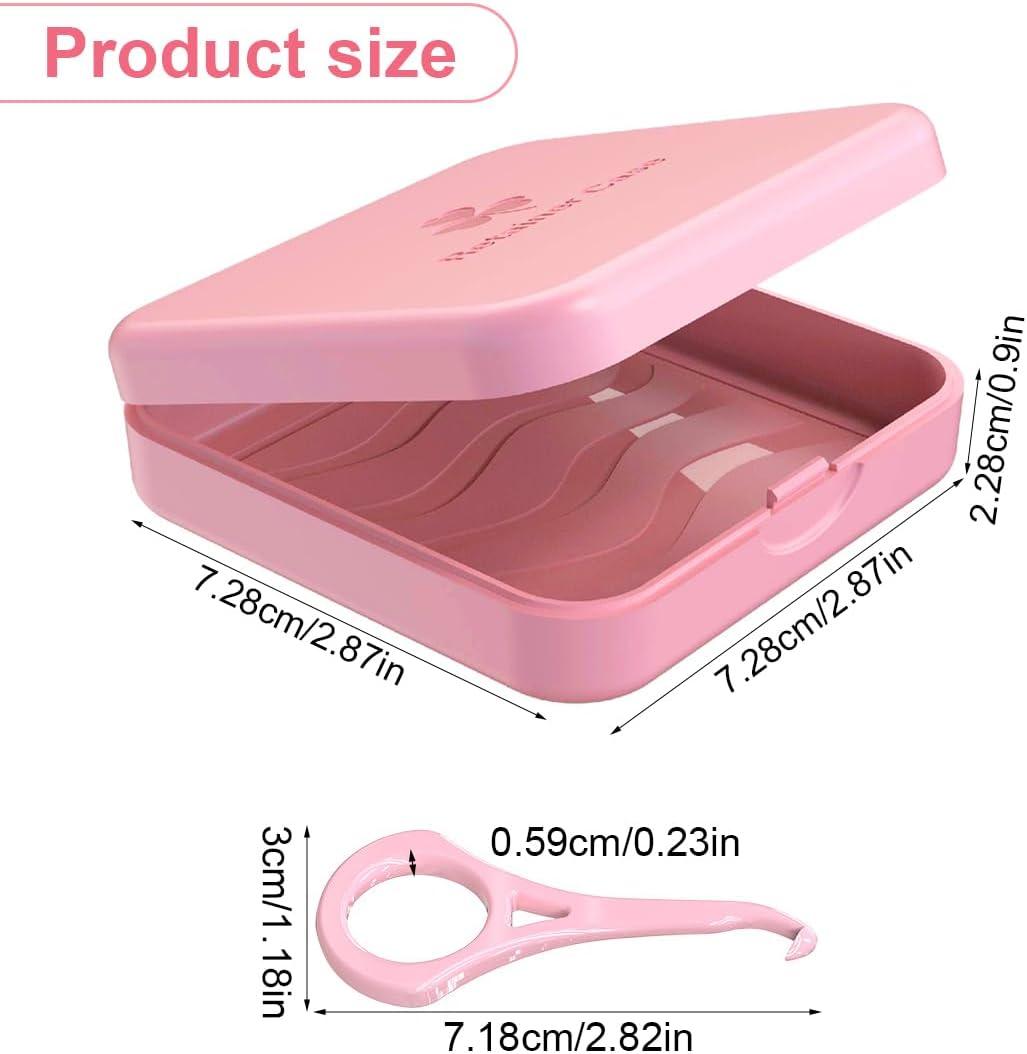 GXGM Denture Container & Dental Splint Box - Pink Braces Box with Tooth ...