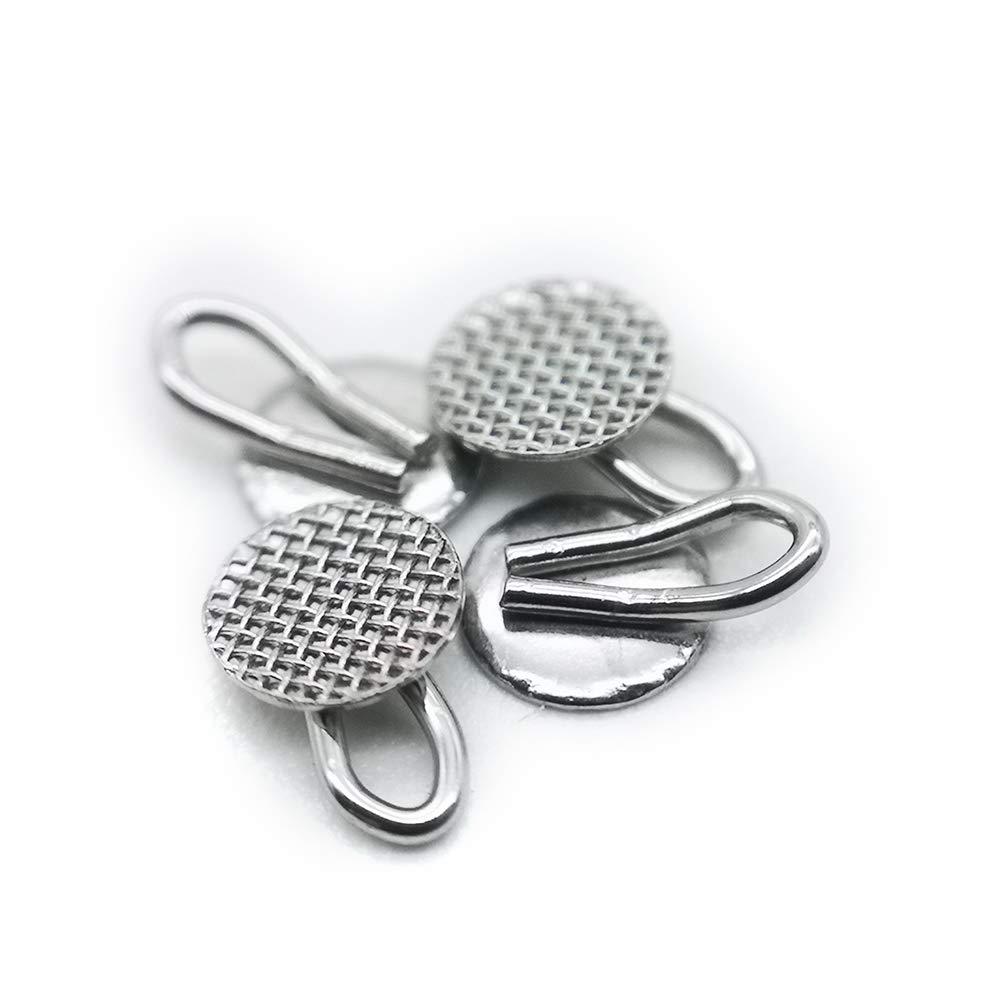 Dental Orthodontic Braces Bondable Lingual Buttons with Traction Hooks - 10pcs/Pack (5 Packs ...