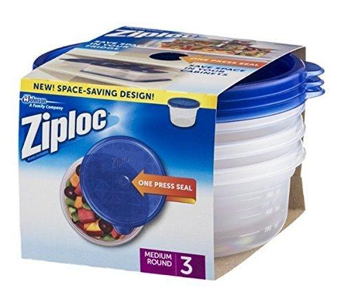 Ziploc 70933 Medium Round Container 3 Count - Convenient Storage ...