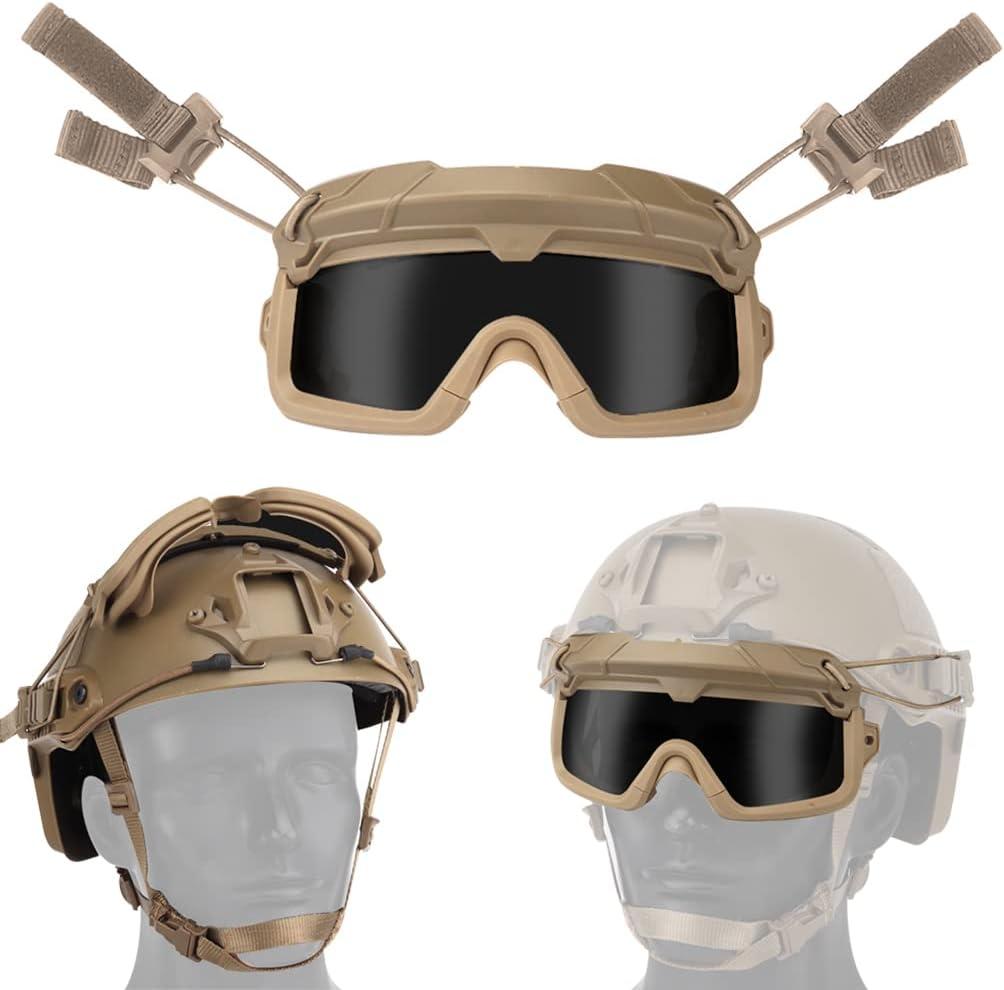 Tactical Pickup Noise Canceling Headset Set with Fast Helmet, Paintball Mask, Goggles, NVG Model ...