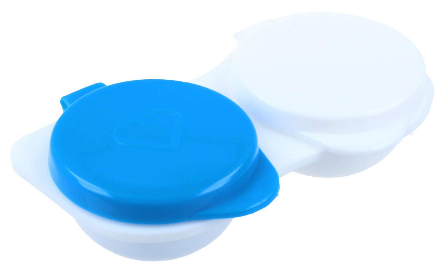 Buy Blue Pocket-Sized Flip Top Contact Lens Storage Container Practical ...