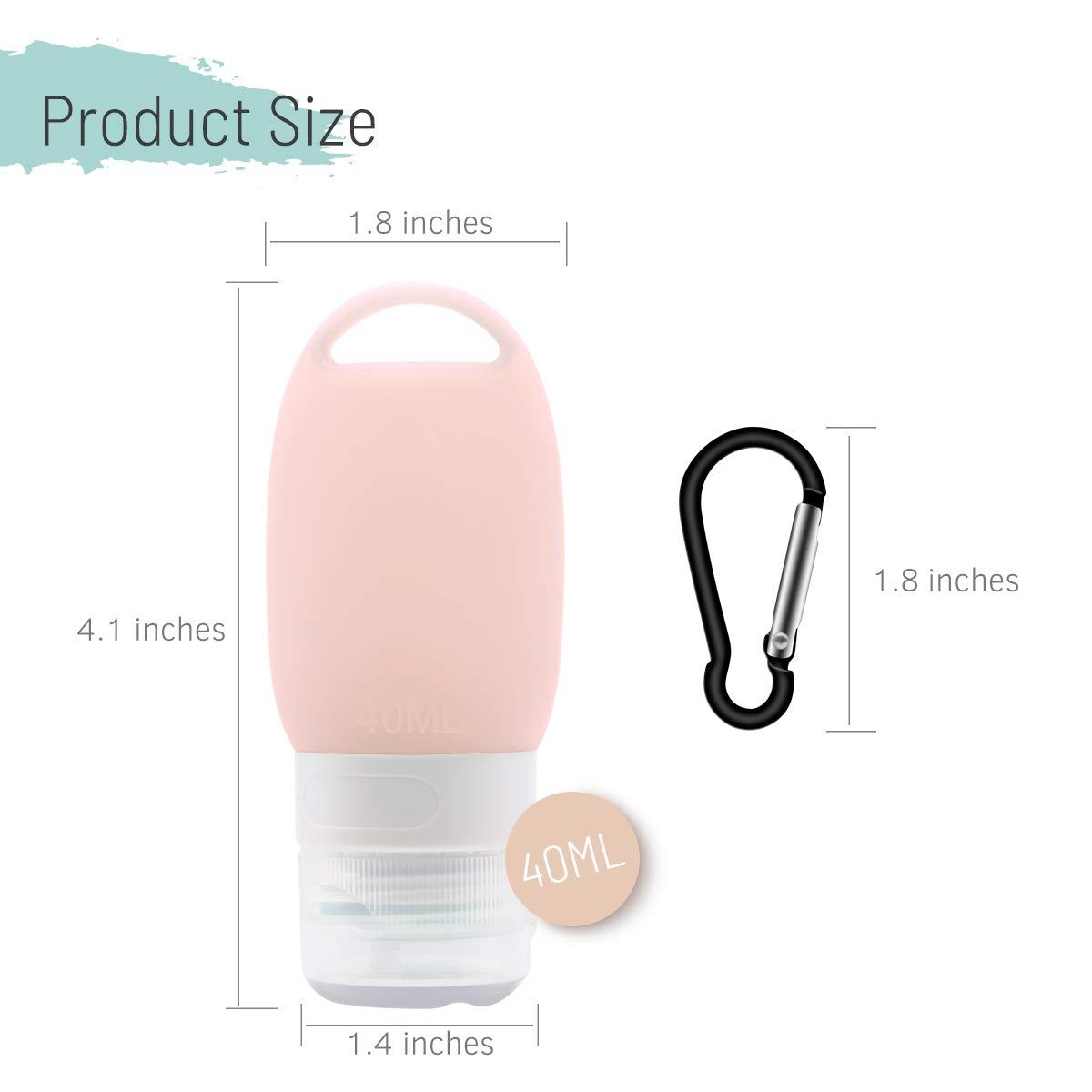 Veroyi Leak Proof Silicone Travel Bottles - Set of 3 Squeezable Travel ...