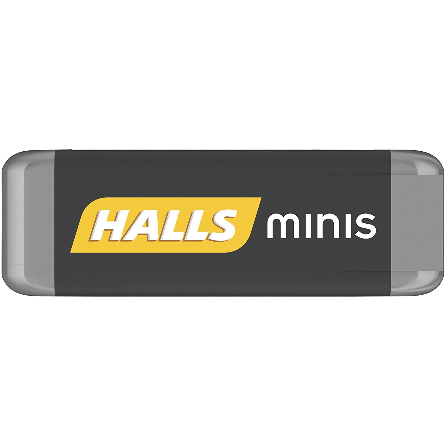 HALLS Minis Honey Lemon Sugar-Free Cough Drops - 24 Count (Pack of 8)