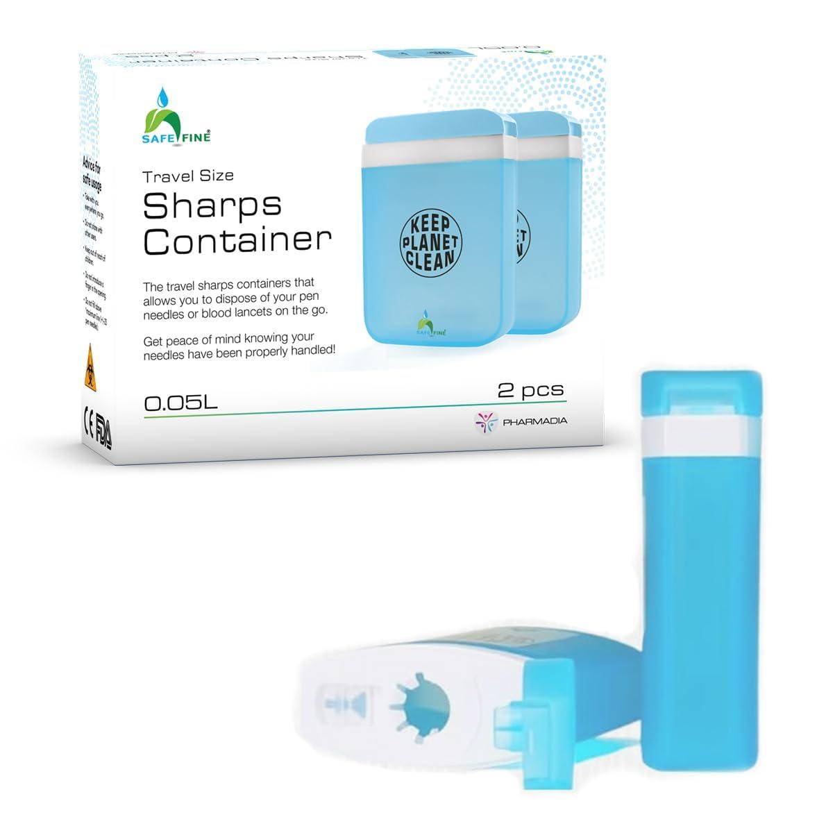 Safefine Portable Travel Sharps Container - Safe Disposal Container for ...