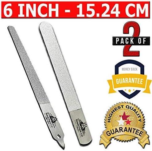 BeautyTrack 6-Inch Diamond Deb Nail File for Manicure Pedicure ...