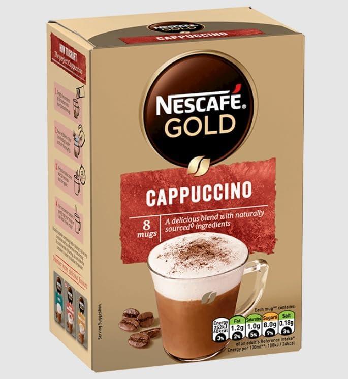 NESCAF Gold Cappuccino Instant Coffee 8 Sachets (Pack of 6 Total 48 ...