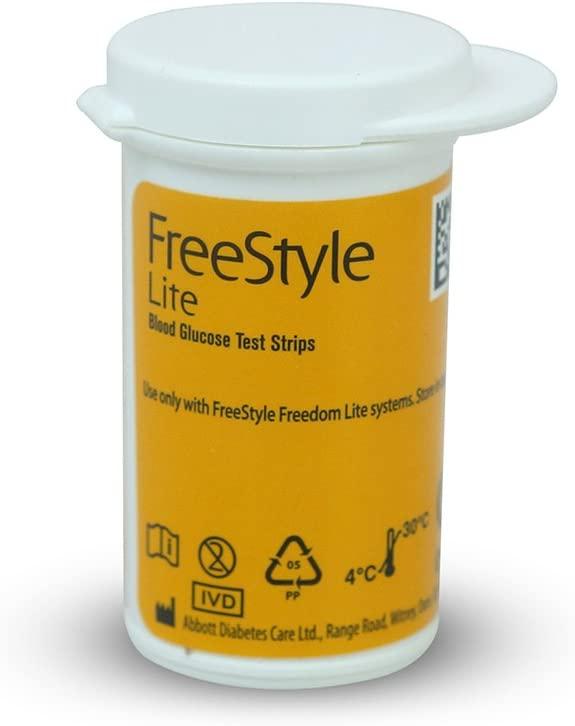 Freestyle Lite Glucose Test Strips 50 Count - Accurate Blood Sugar ...