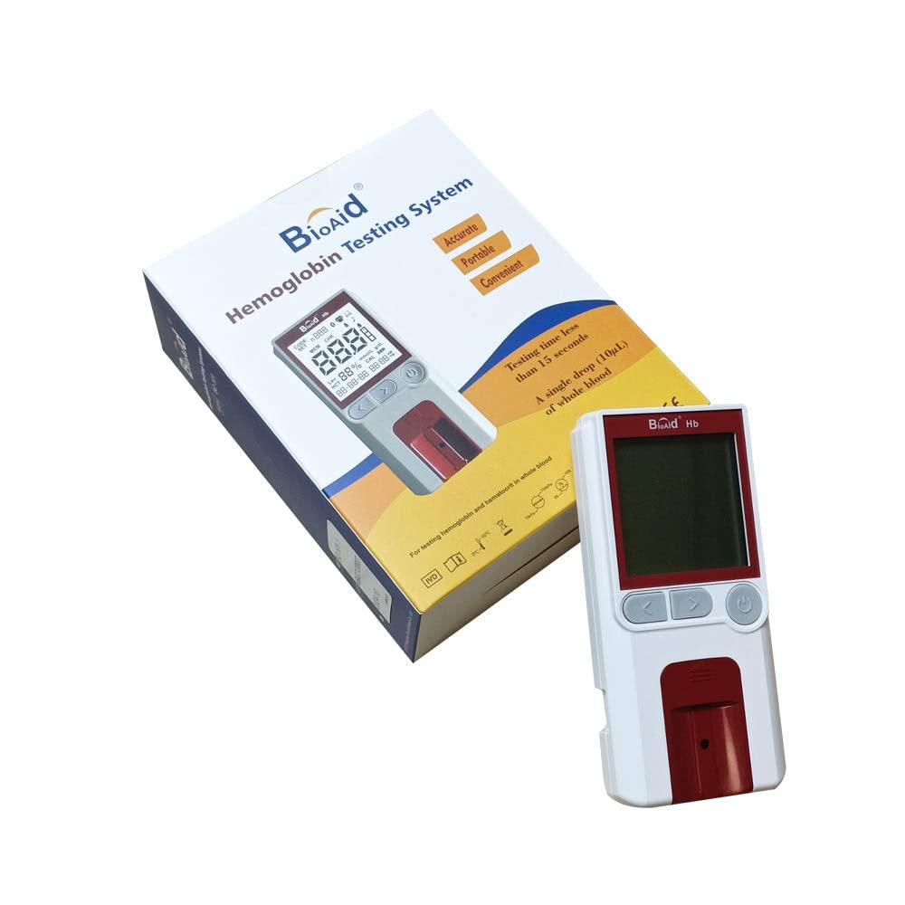 Bioaid Hemoglobin Test Meter Kit with 10 Strips - Accurate & Easy-to ...