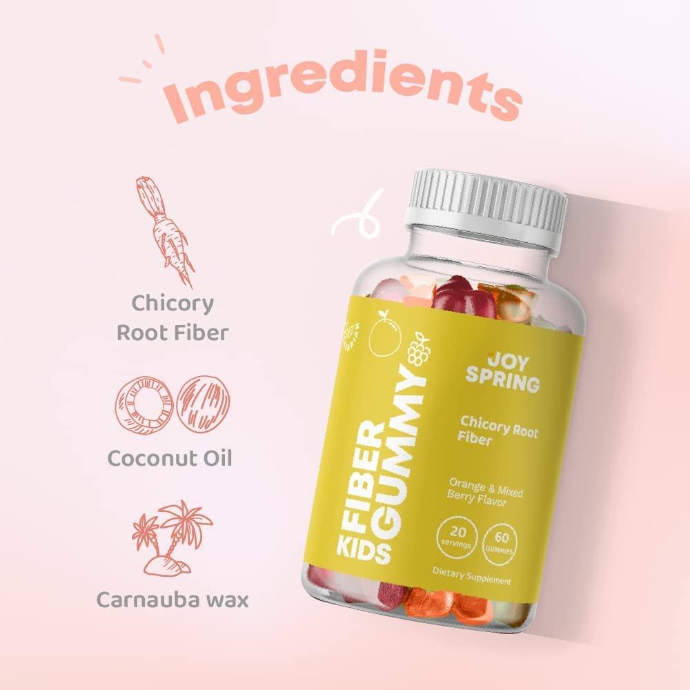 Kid's Chewable Fiber Gummies - Orange & Berry Flavored - 60 ct ...