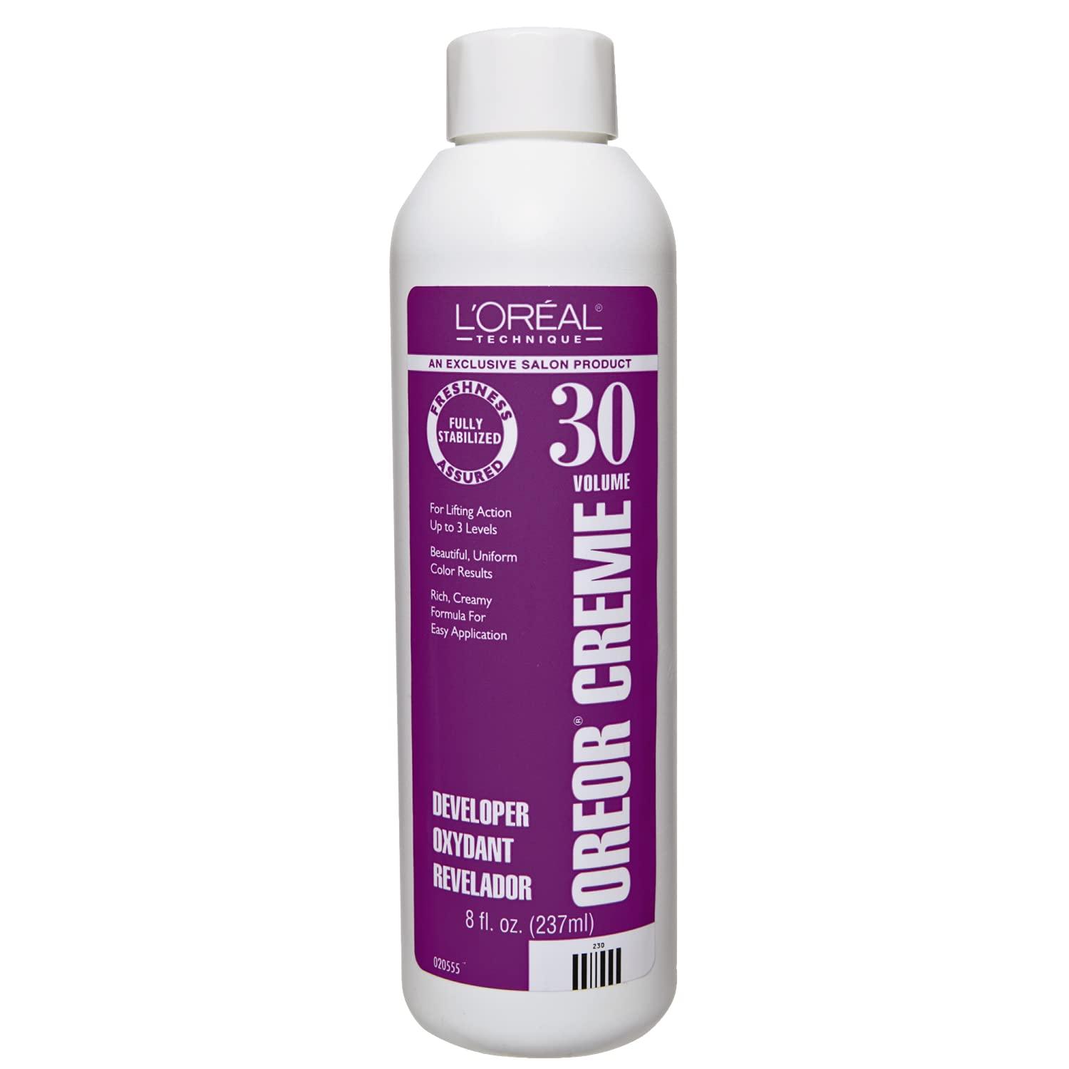 L'Oreal Technique Oreor Creme 30 Volume Developer - 8oz | Salon-Quality ...