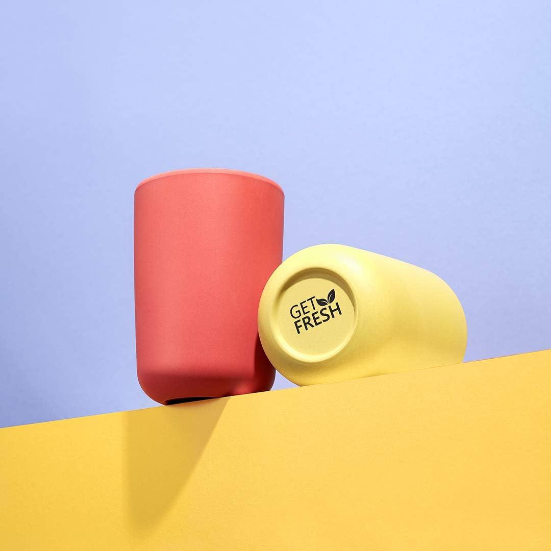 GET FRESH Bamboo Kids Cups Set - 4-pack Colorful Reusable Bamboo Cups ...