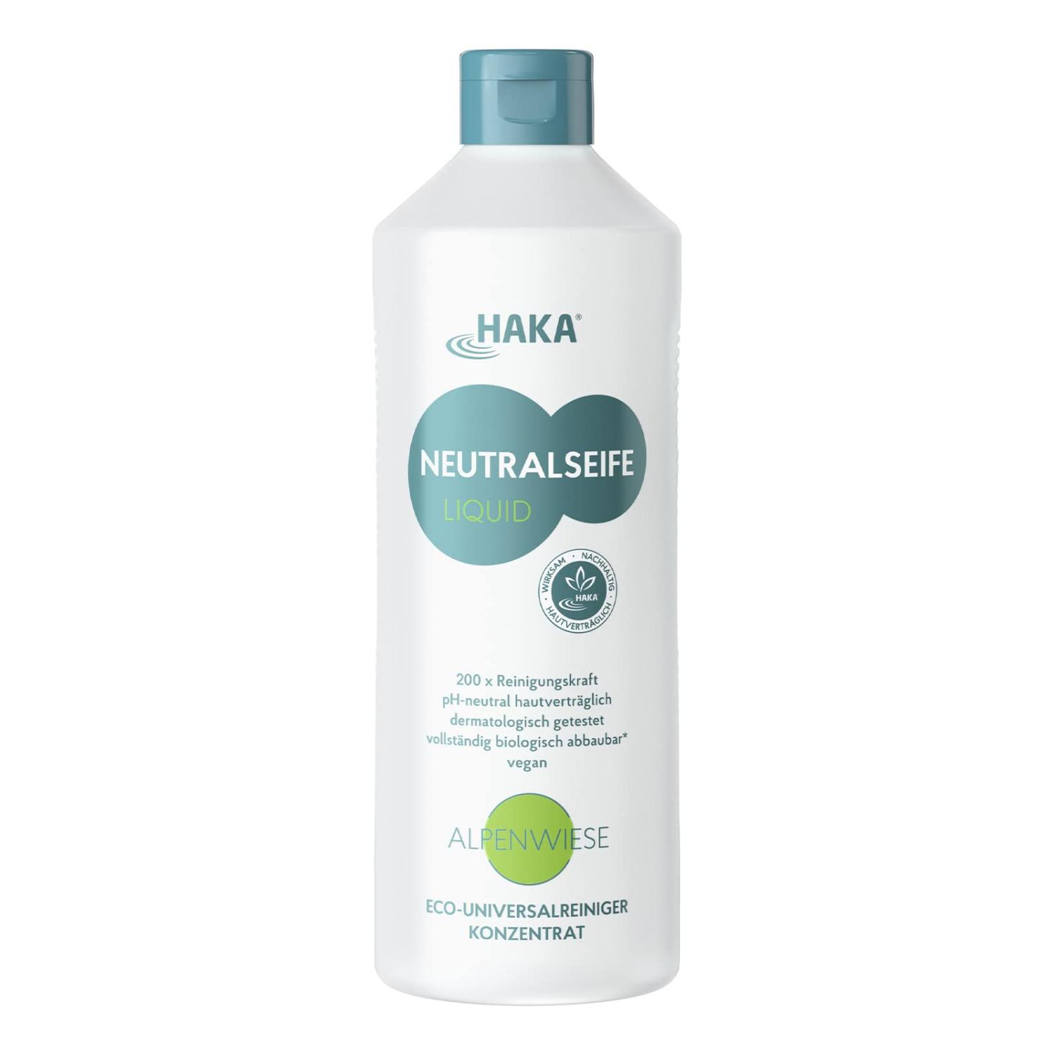 Haka Neutral Soap Liquid Alpine Meadow Cleaner - 1L pH-Neutral 200 ...