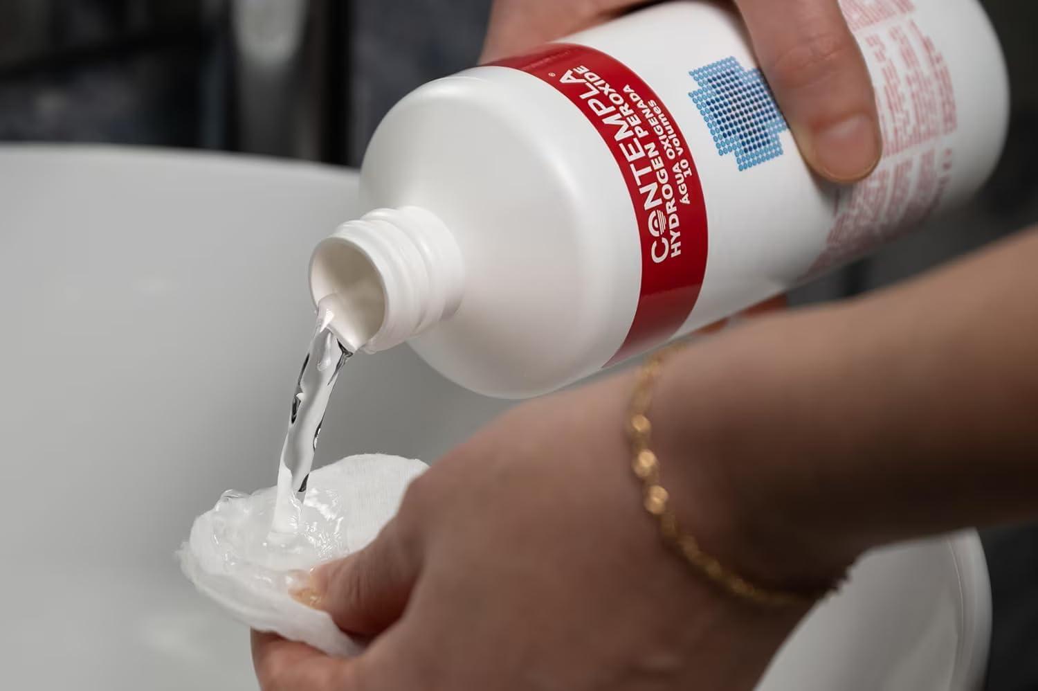 Hydrogen Peroxide CONTEMPLA H2O2 Hydrogen Peroxide 3 Percent 3% 10 Vols ...