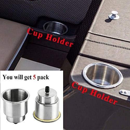 Stainless Steel Boat Cup Holder Inserts (5 Pack) - Marine/RV Camper ...