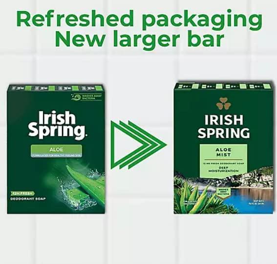 Irish Spring Aloe Mist Bar Soap for Men 20 ct. | Hydrating and ...
