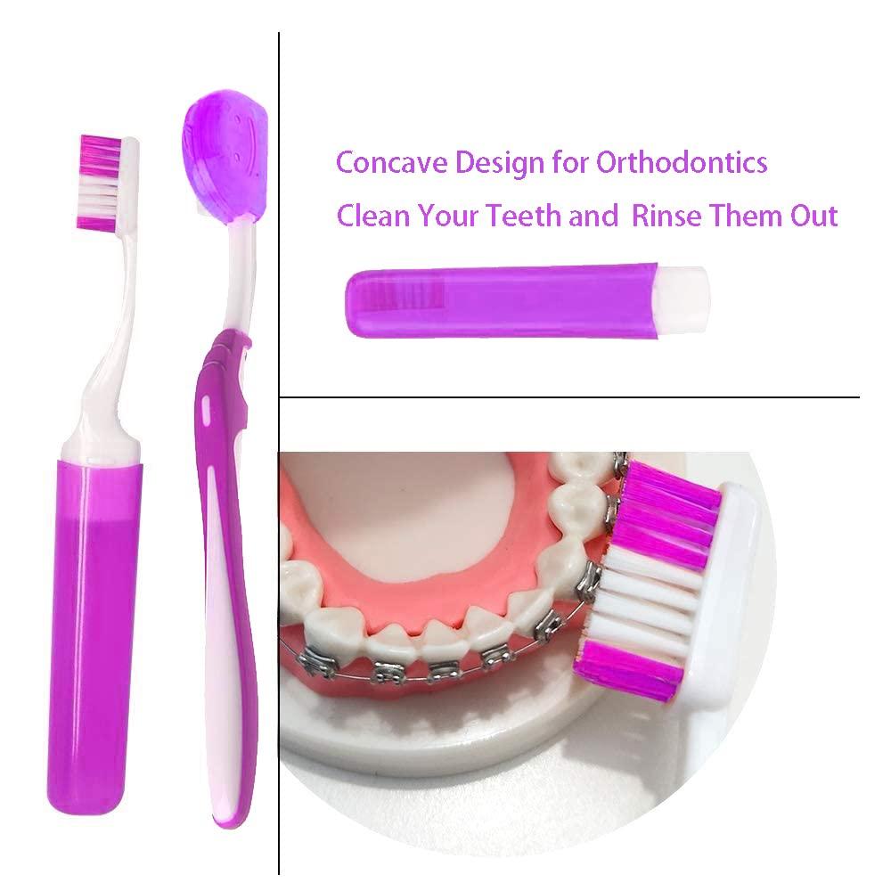 Portable Orthodontic Toothbrush Kit for Braces - Interdental Brush ...