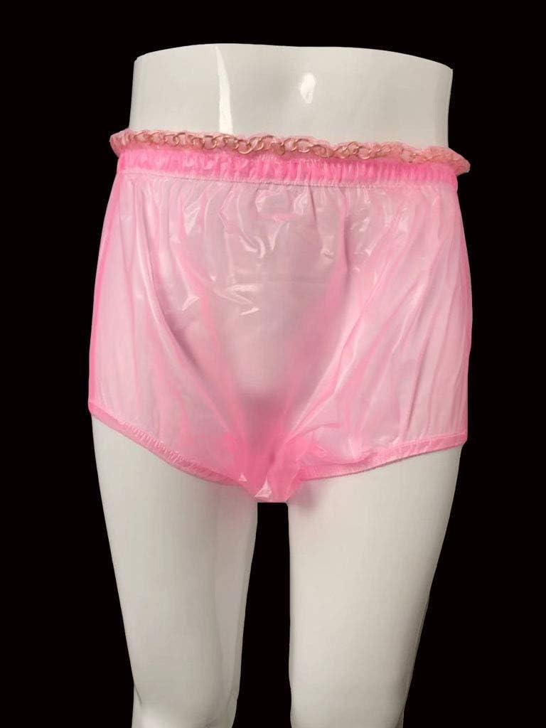 Haian Transparent Pink ABDL Pull-On Locking Plastic Pants - Size L ...