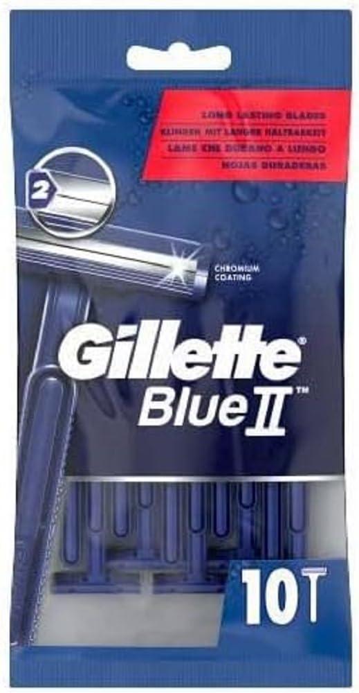 Buy Gillette Blue II Disposable Razors for Men - 10 Pack 2-Blade Wet ...