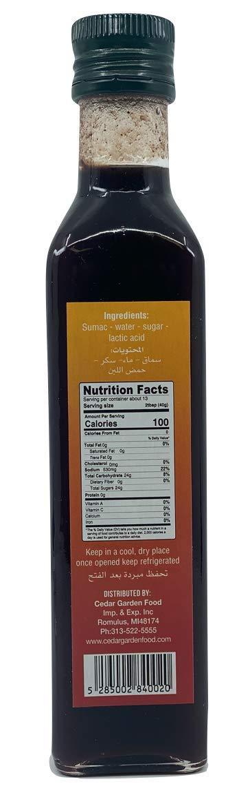 Cedar Garden Premium Sumac Molasses Extract 12 oz - Top Quality Sumac ...