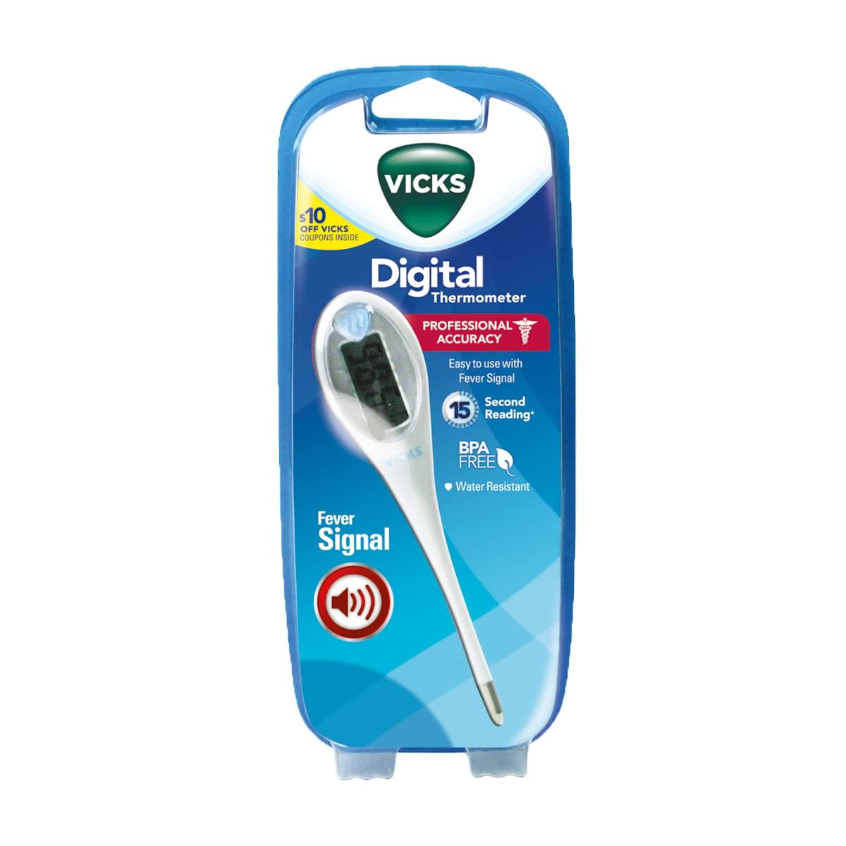 Vicks V901F-24 Digital Thermometer - Fast and Accurate Temperature ...