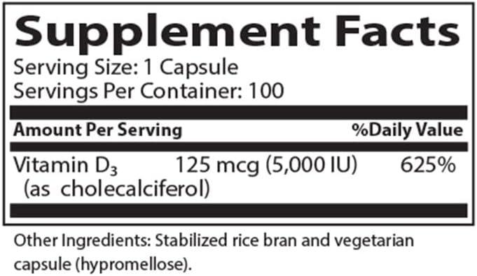 NUTRAscriptives Vitamin D3 5 000IU