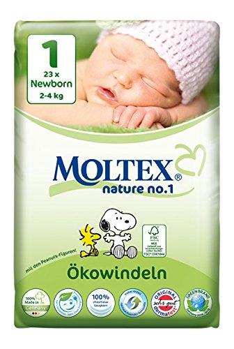 Moltex Nature No. 1 Eco Diapers for Newborns - Size 1 (2-4 kg) | 23 ...