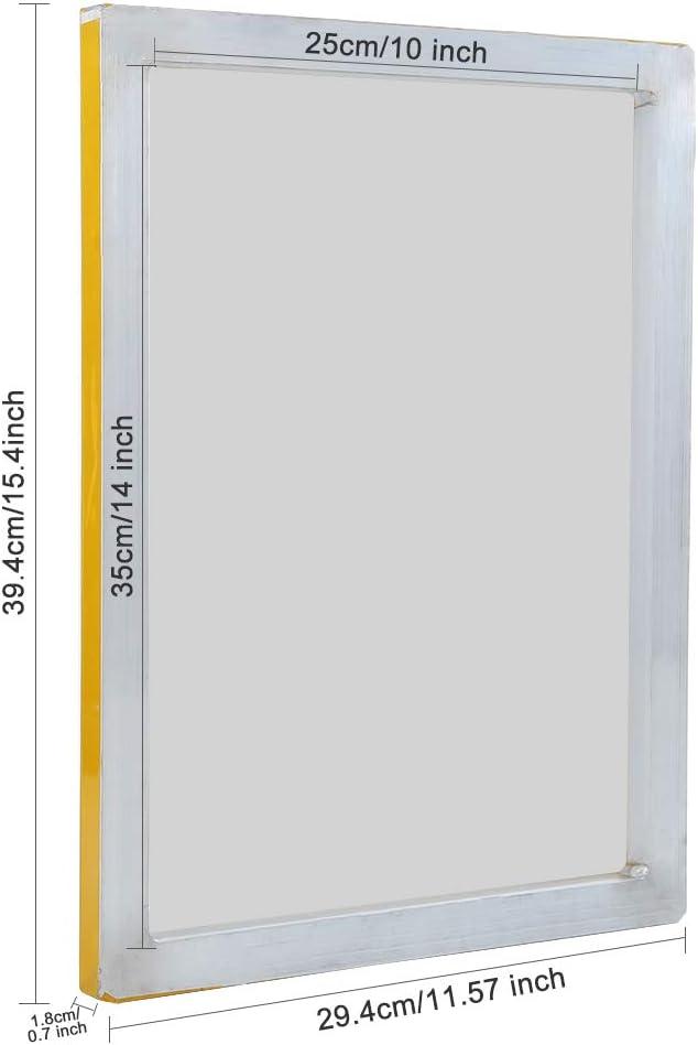 Caydo 10x14 Inch Aluminum Silk Screen Printing Frames | 110 White Mesh ...