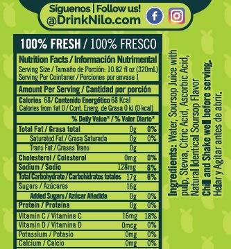 Nilo Soursop Juice - 100% Real Guanabana Graviola - No Added Sugar ...