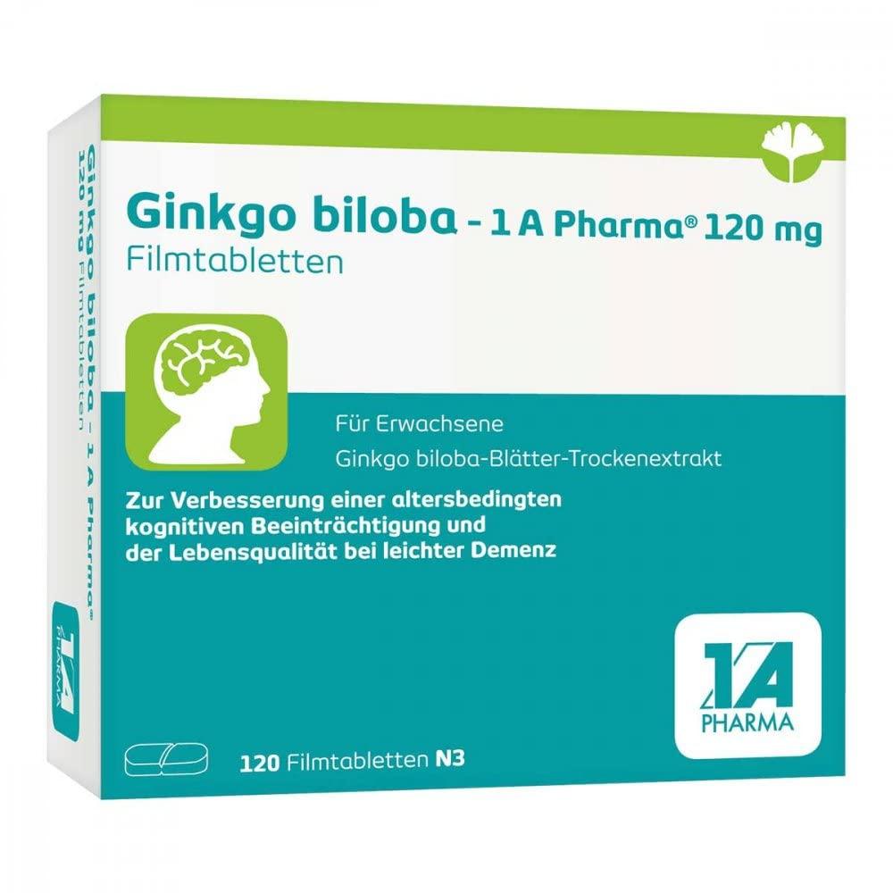 Ginkgo Biloba 120 mg - 1a Pharma Film-Coated Tablets (120 Pieces ...