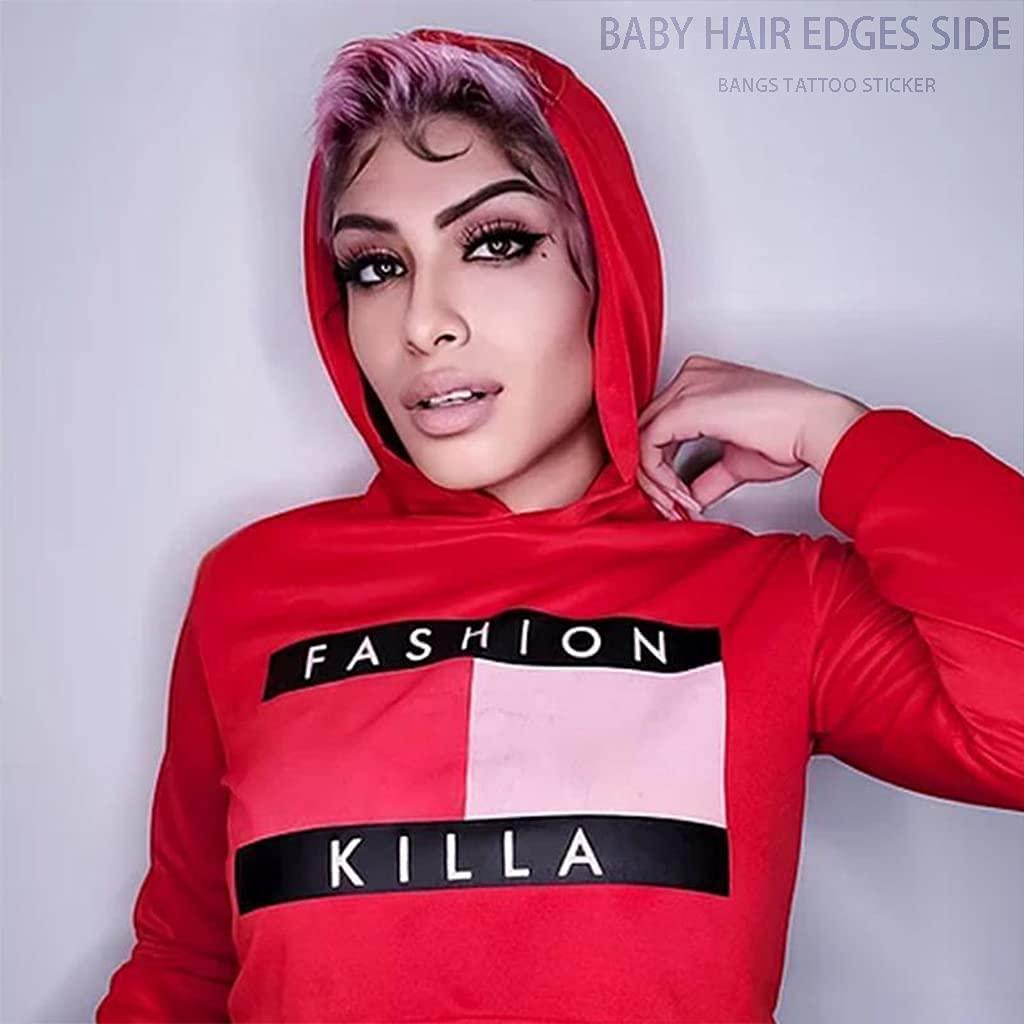 Waterproof Baby Hair Temporary Tattoo Stickers - 2 Styles, Natural ...