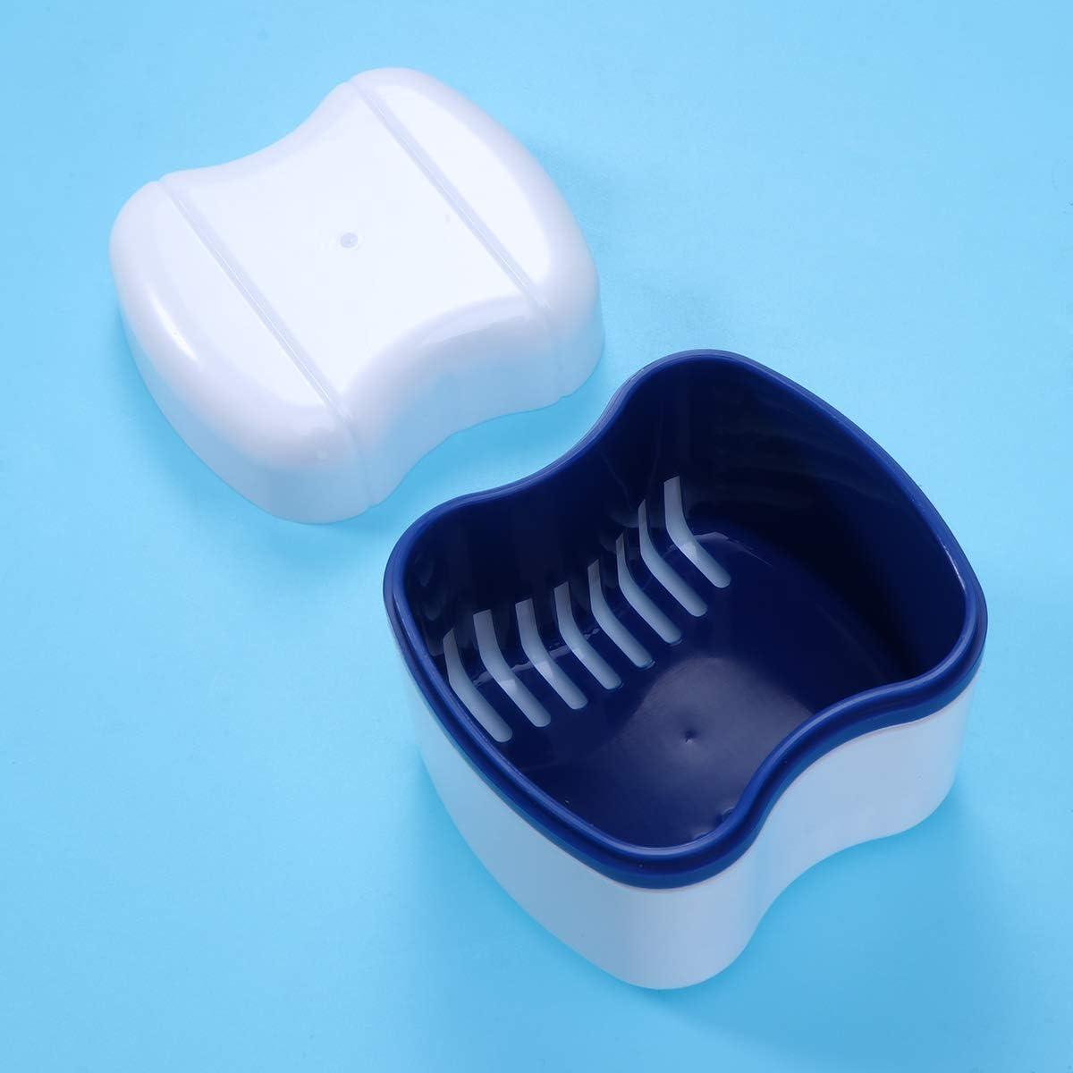 SUPVOX Blue Denture Box & Braces Box with Sieve - Durable Storage ...