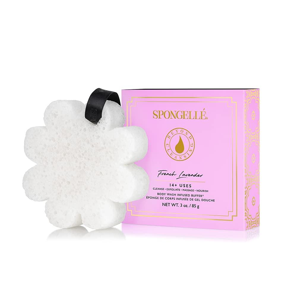 Spongelle Boxed Flower Body Buffer - French Lavender Shower/Bath Sponge ...