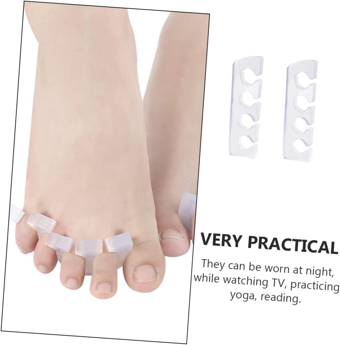 FRCOLOR Silicone Bunion Toe Spreader & Separator - 2 Pairs, Five Toe ...