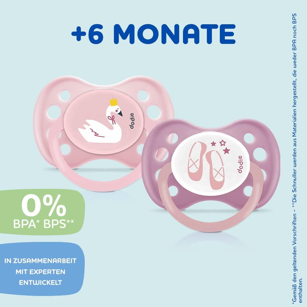 Buy Dodie Set of 3 Anatomical Pacifiers - Ballerina Swan Heart | Best ...