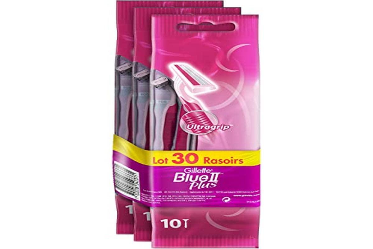 Buy Gillette Blue II Plus Disposable Razors for Women - Smooth Shave ...
